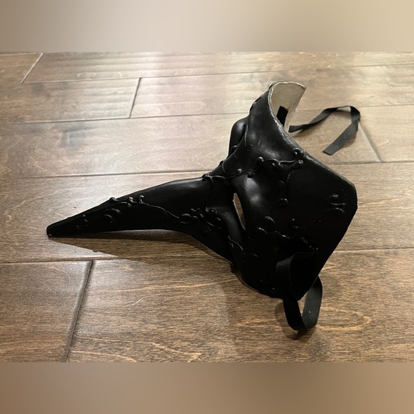 Unbranded | Other | Masquerade Venetian Long Nose Half Mask Black 9 ...
